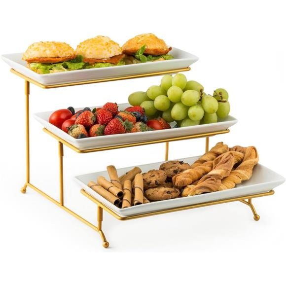 Dining | Large 3 Tier Serving Tray With Serving Stand Serving Dishes 12 ...